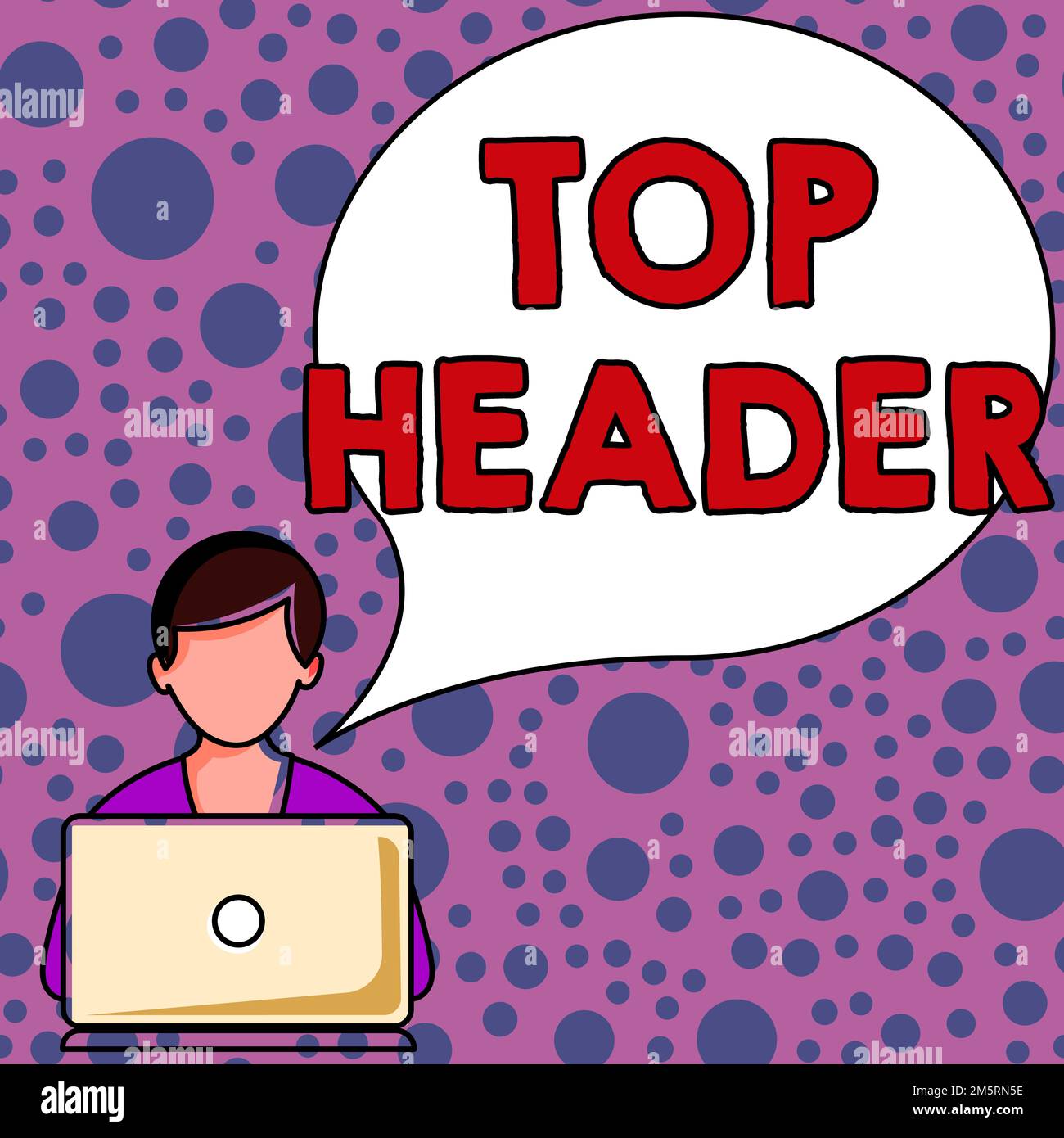 Text showing inspiration Top Header. Business showcase text at the top ...