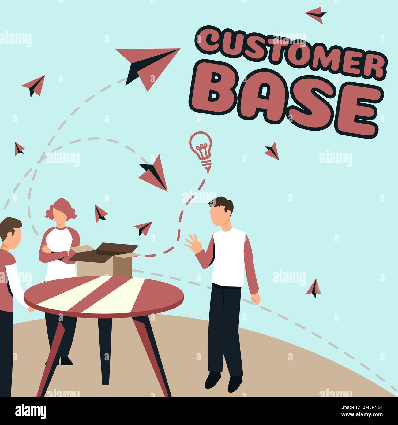 Handwriting text Customer Base. Business idea encourage customers to ...