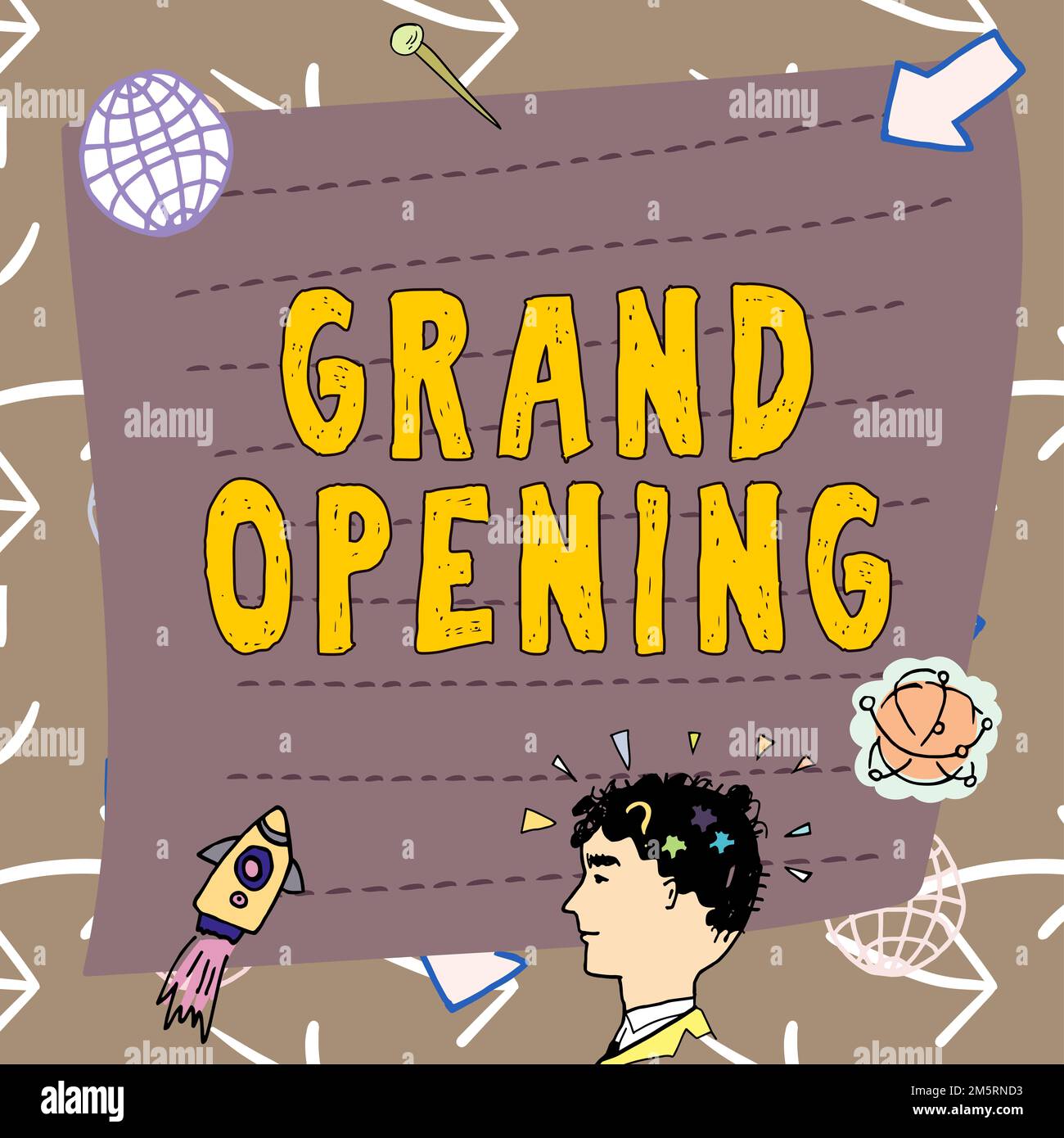 Conceptual caption Grand Opening. Internet Concept Ribbon Cutting New ...