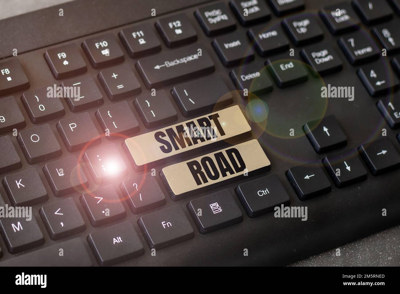 Sign displaying Smart Road. Business concept number of different ways ...