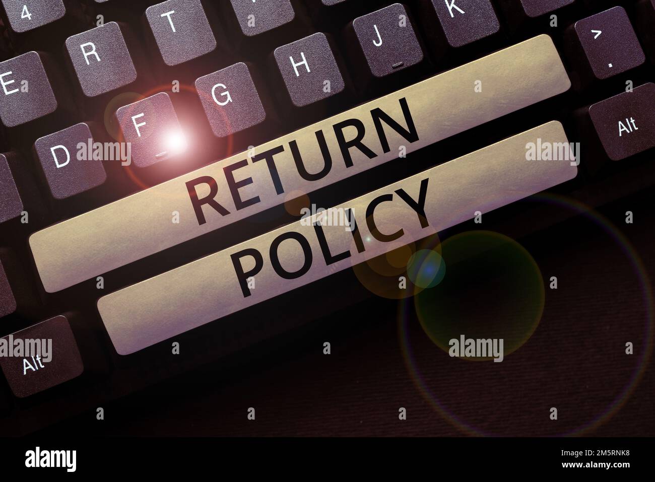 Conceptual display Return Policy. Concept meaning Tax Reimbursement ...
