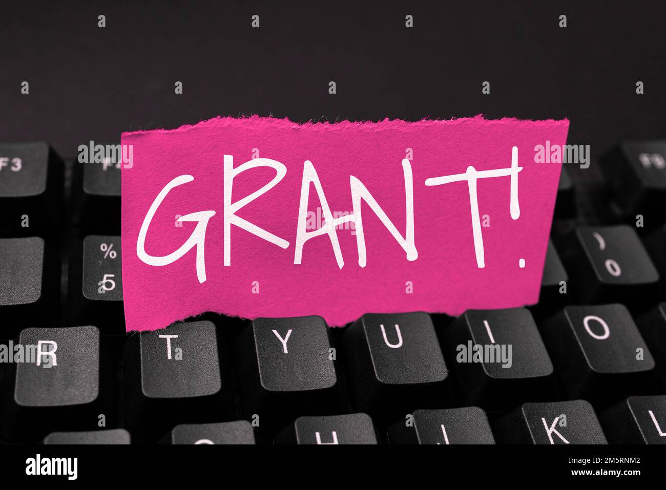 Text caption presenting Grant. Word Written on Money given by an ...