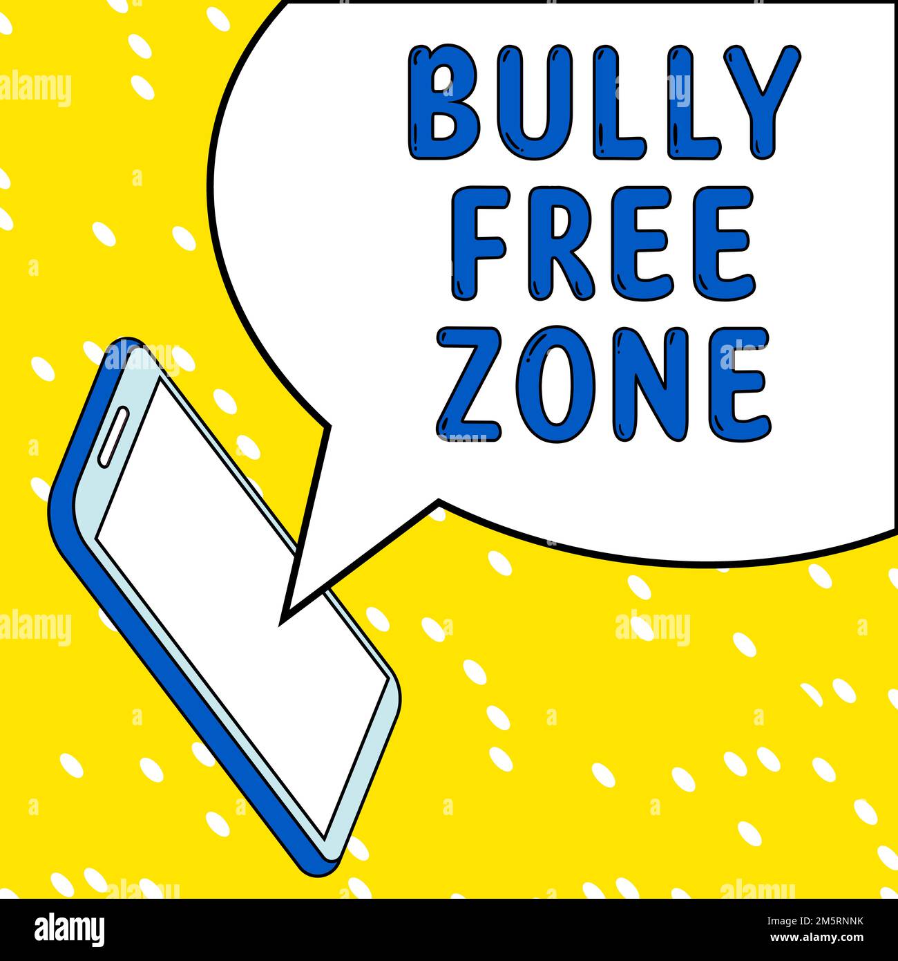 Hand writing sign Bully Free Zone. Business concept Be respectful to ...