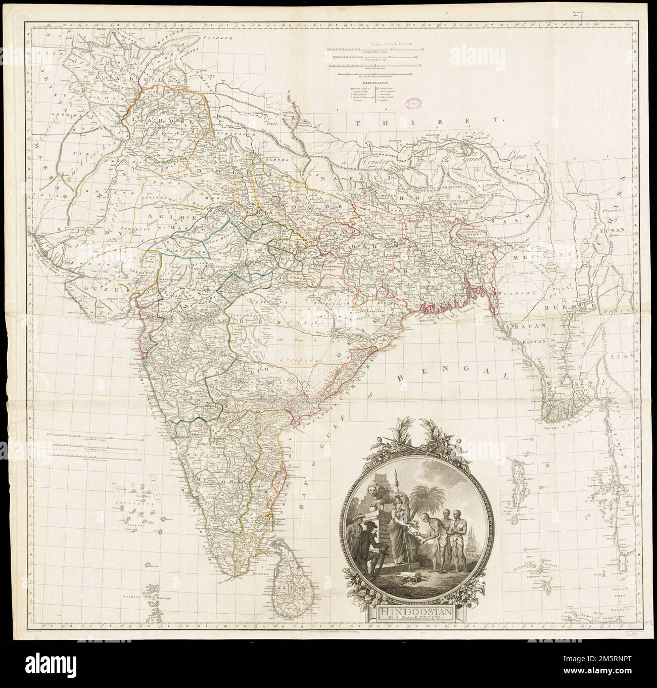 India subcontinent map hi-res stock photography and images - Alamy