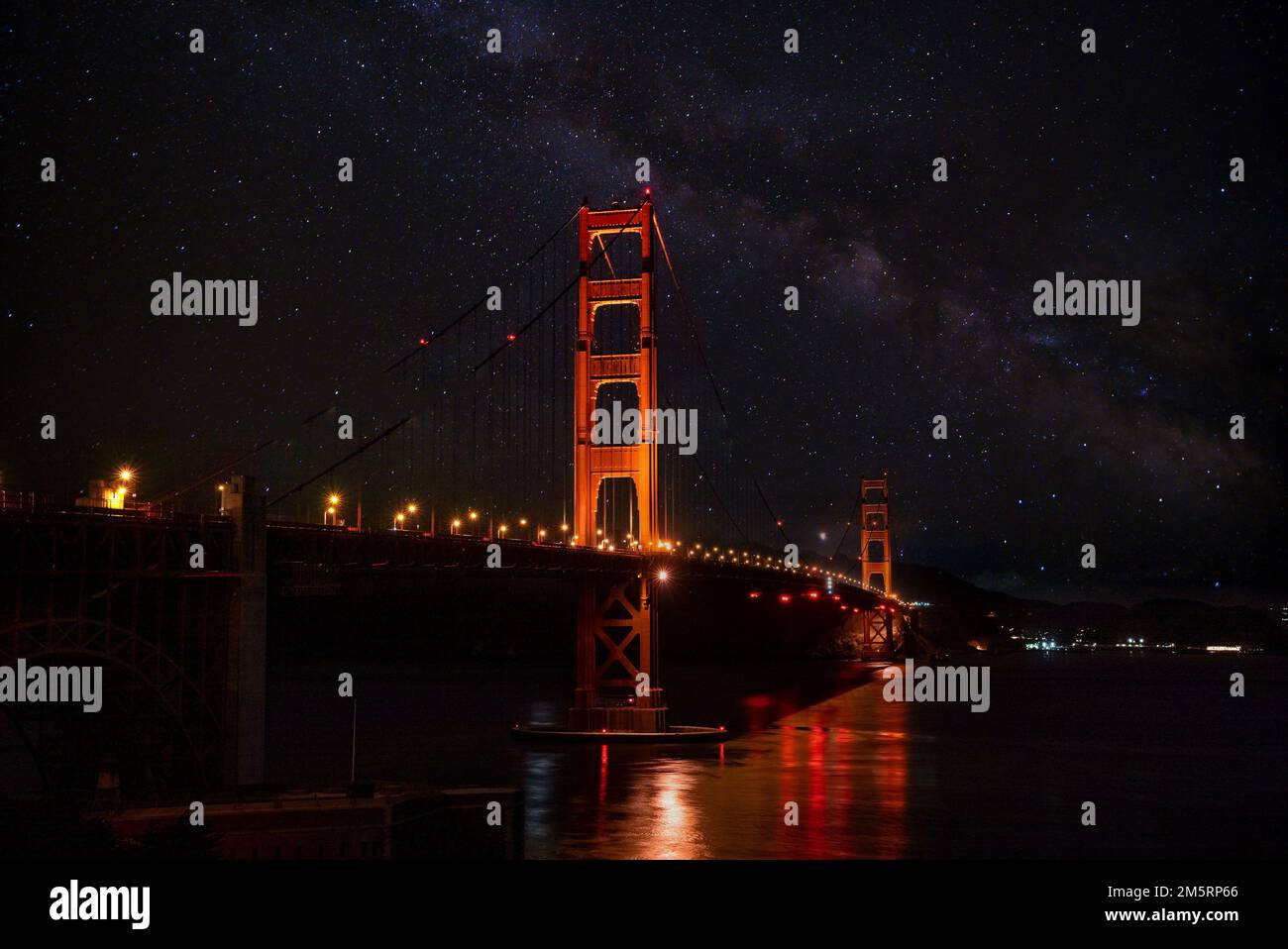 Golden gate with dark sky hi-res stock photography and images - Alamy