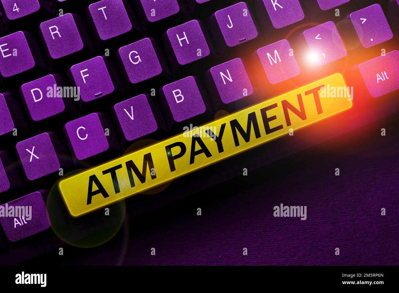 Text sign showing Atm Payment. Business idea Cashless Payment made ...