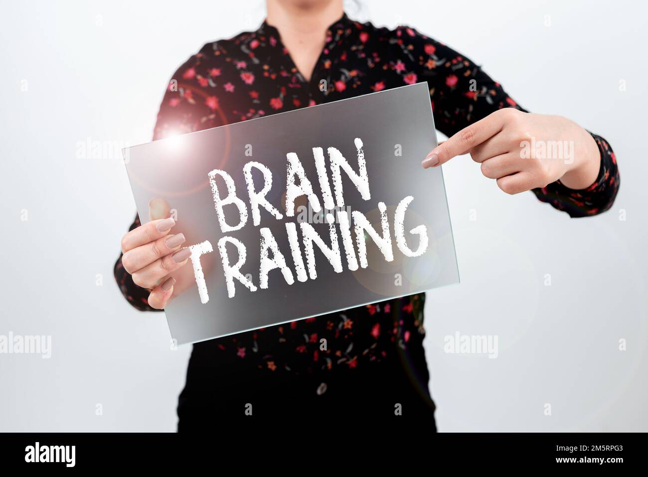 Hand writing sign Brain Training. Word Written on mental activities to ...