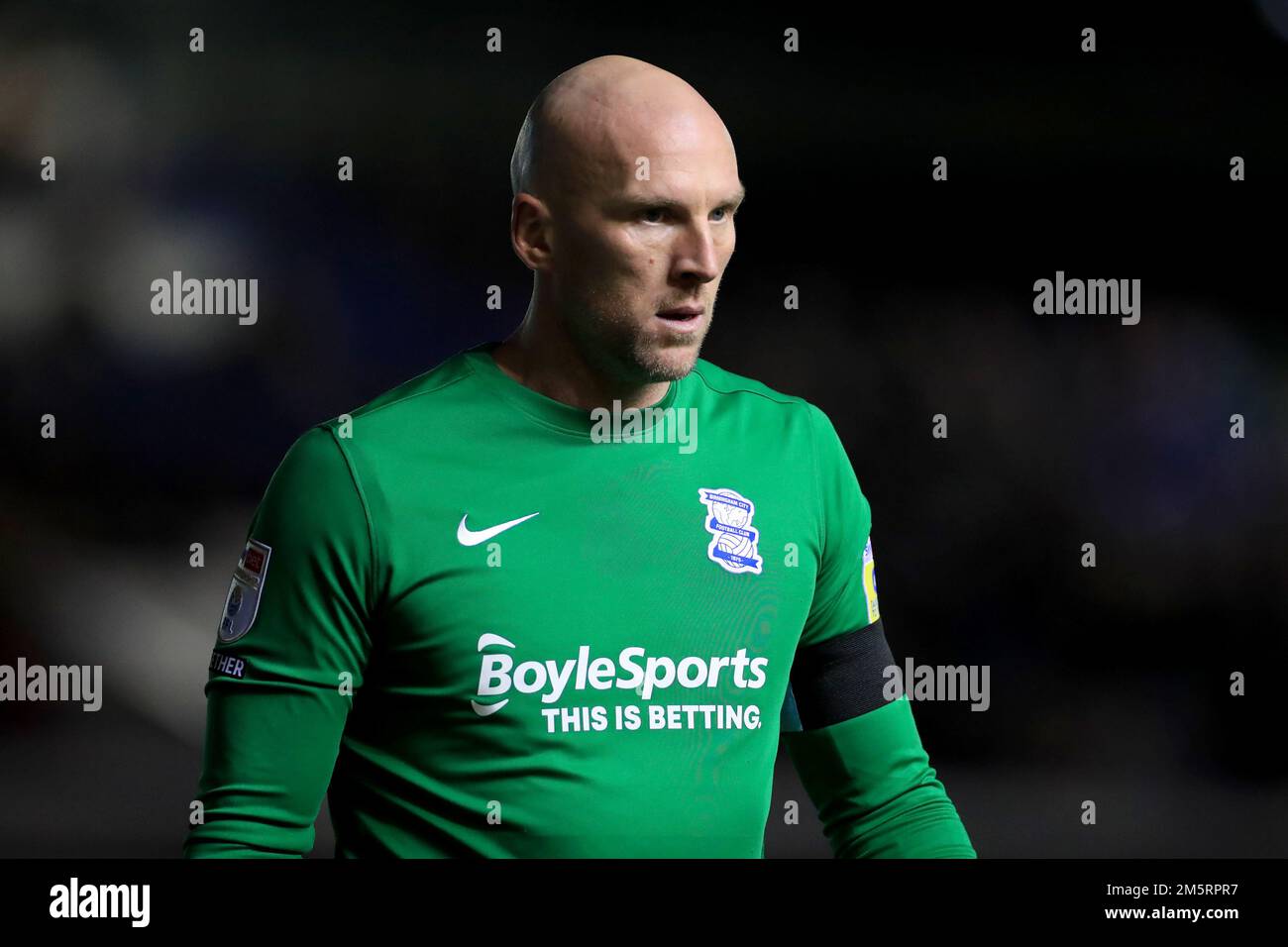 Birmingham City’s John Ruddy looks on during the Sky Bet Championship ...