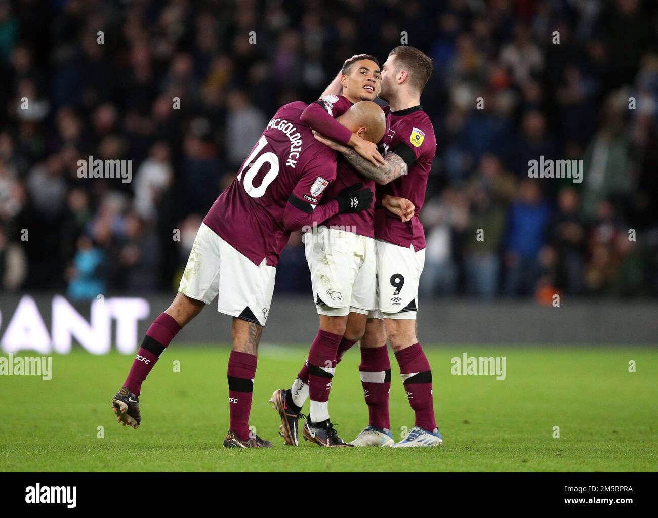 Derby County's Lewis Dobbin celebrates scoring their side's first goal ...
