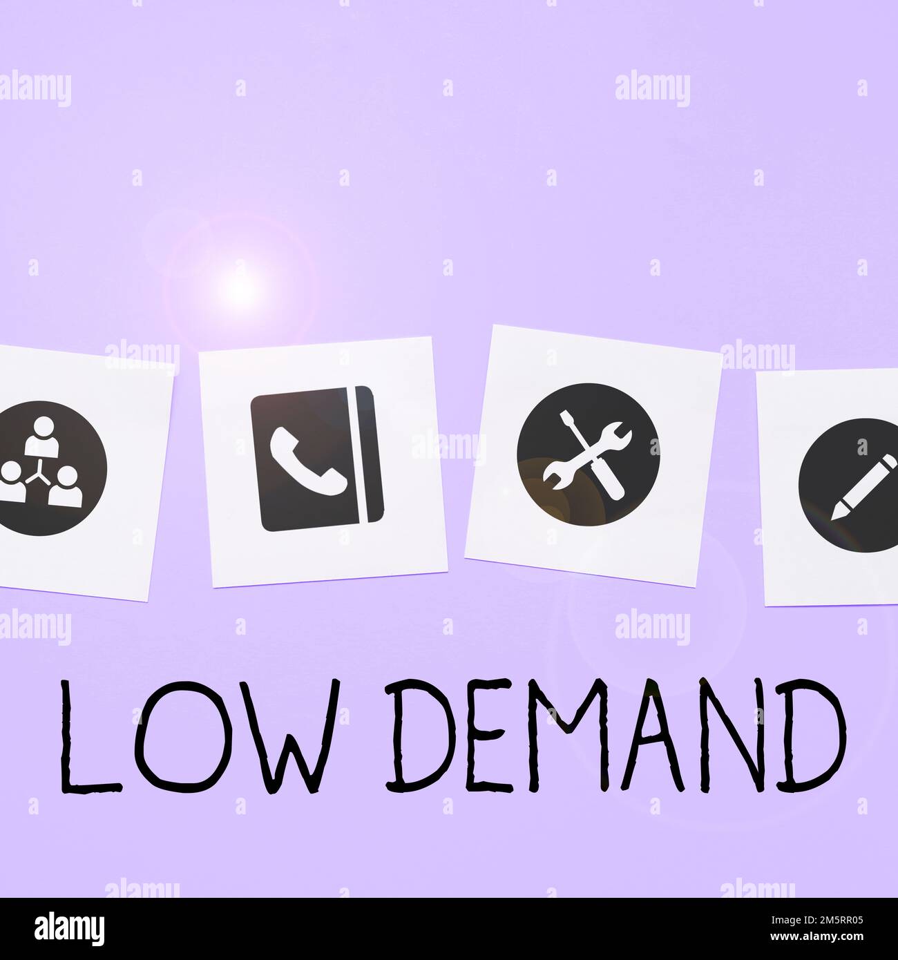 Inspiration showing sign Low Demand. Business idea less consumer's ...