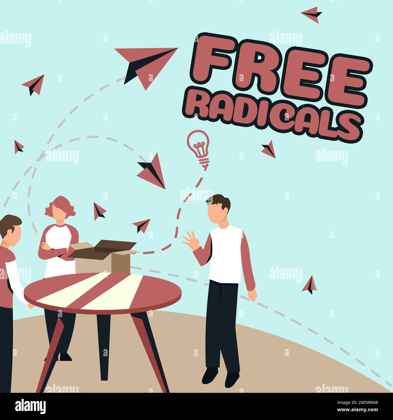 Text showing inspiration Free Radicals, Business showcase produced in ...