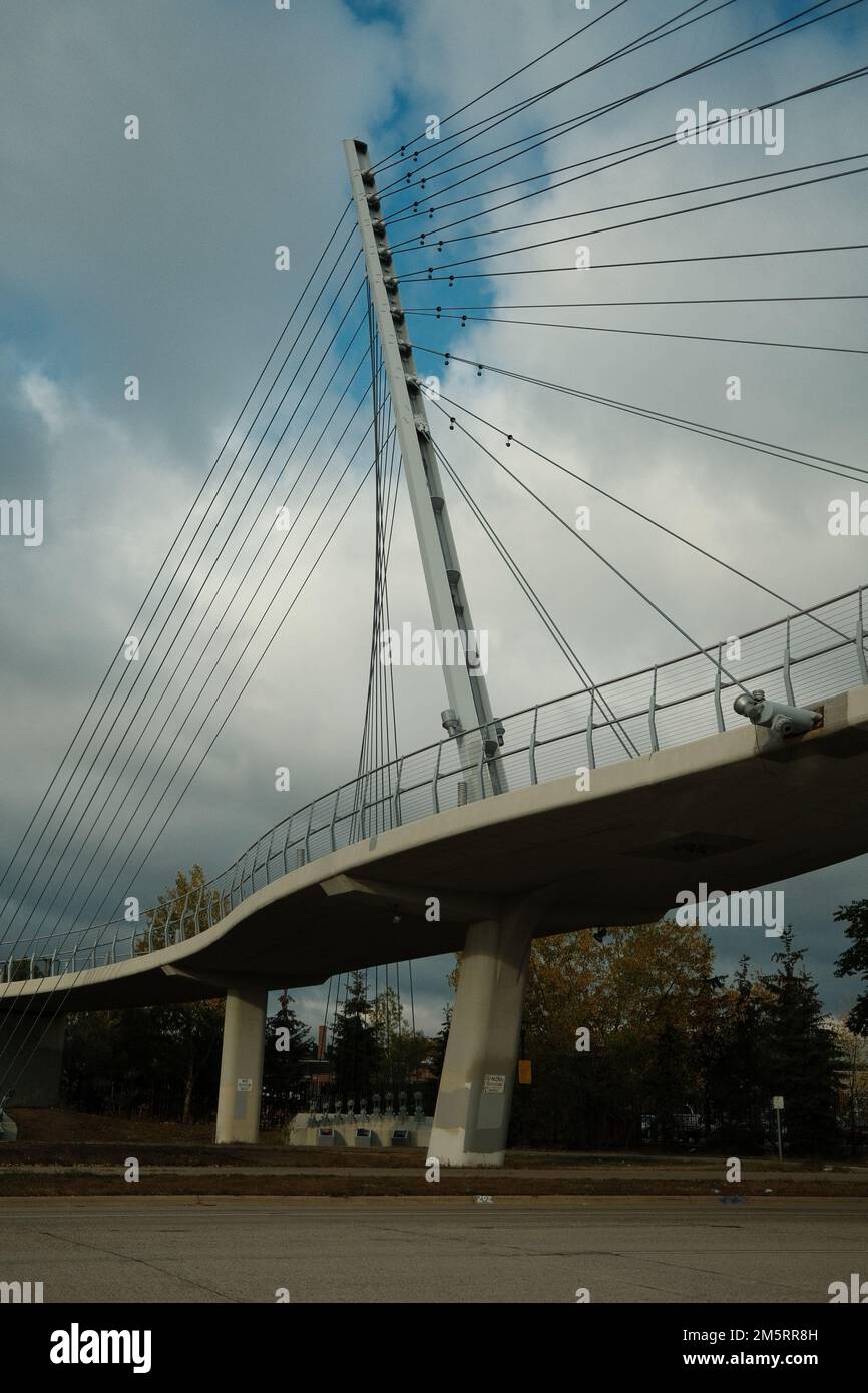 A low angle of the Chords Bridge, the Bridge of Strings in Jerusalem ...