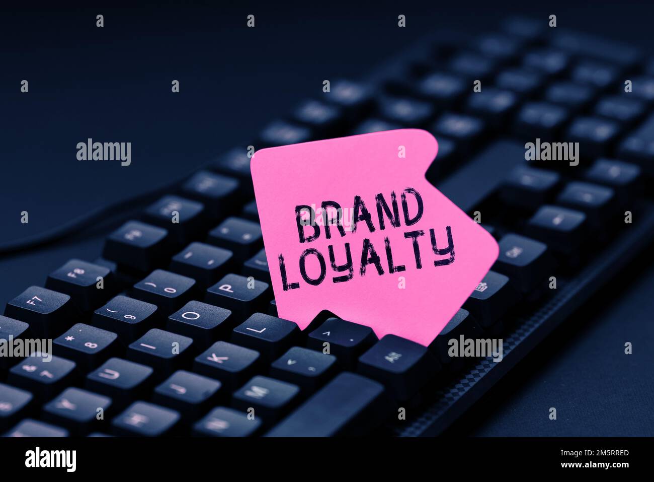 Hand writing sign Brand Loyalty. Business showcase Repeat Purchase ...