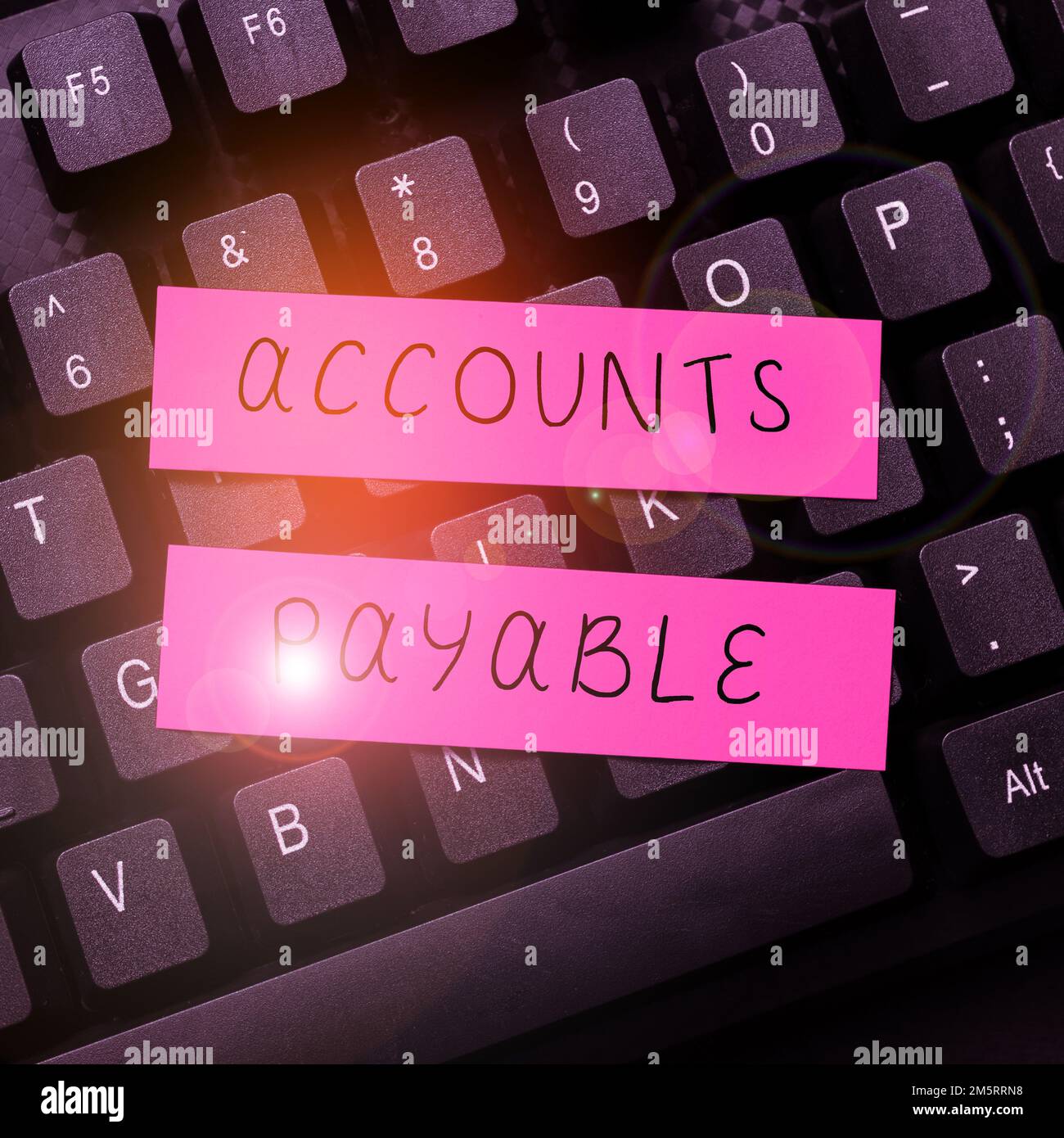 Text caption presenting Accounts Payable. Word for money owed by a ...
