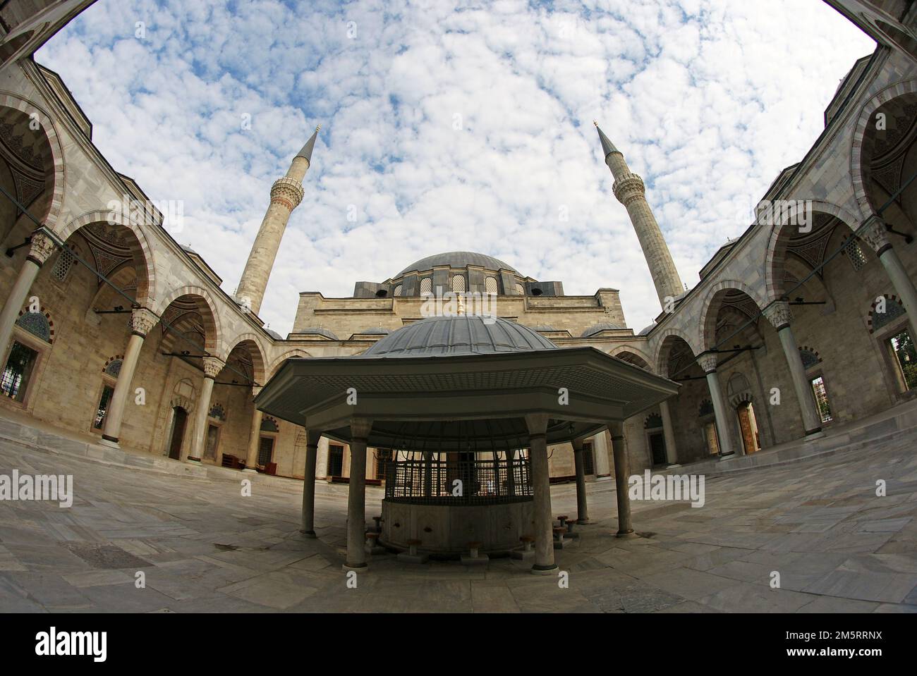 Located in Istanbul, Turkey, Yavuz Sultan Selim Mosque was built in ...