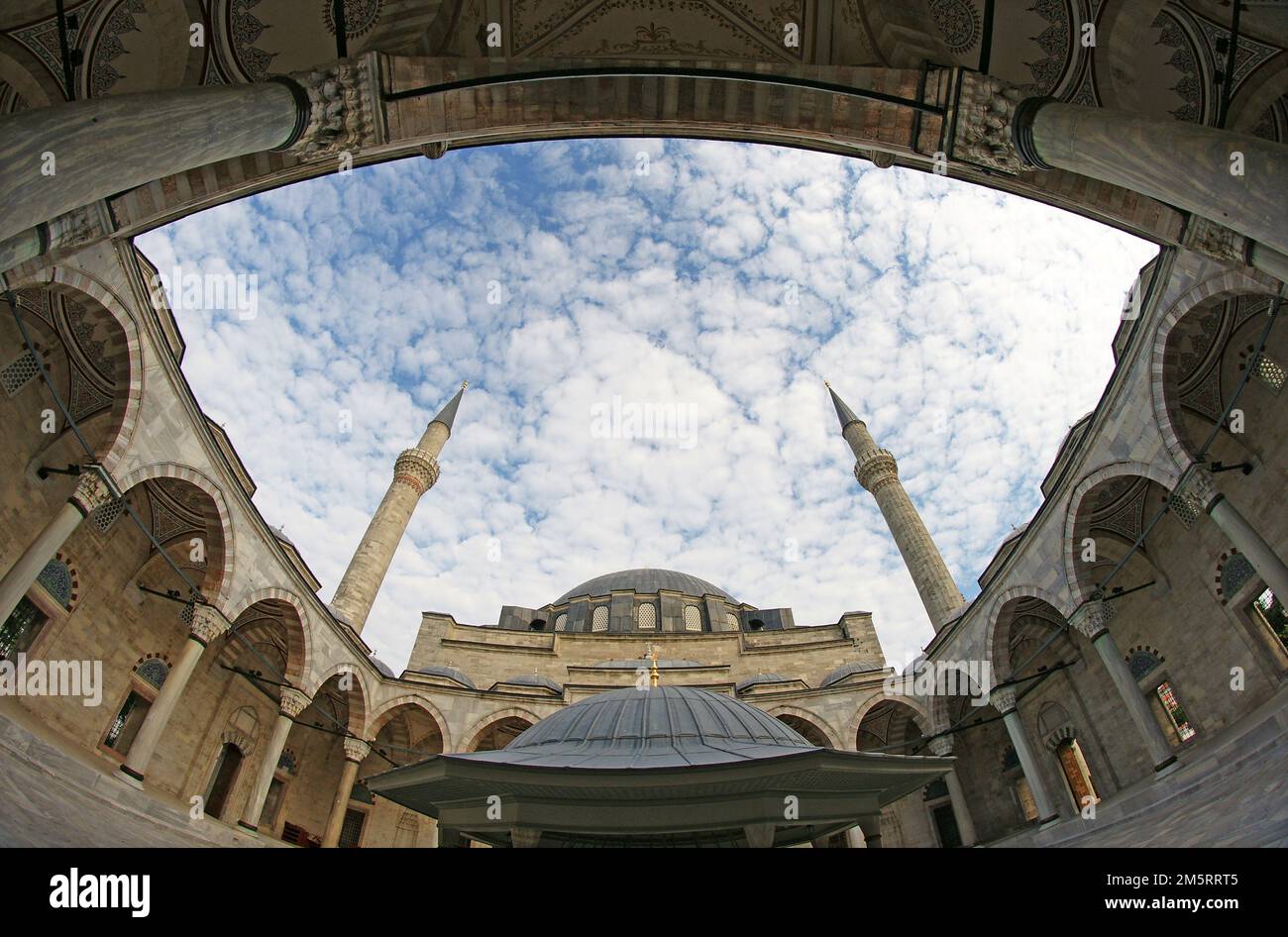Located in Istanbul, Turkey, Yavuz Sultan Selim Mosque was built in ...