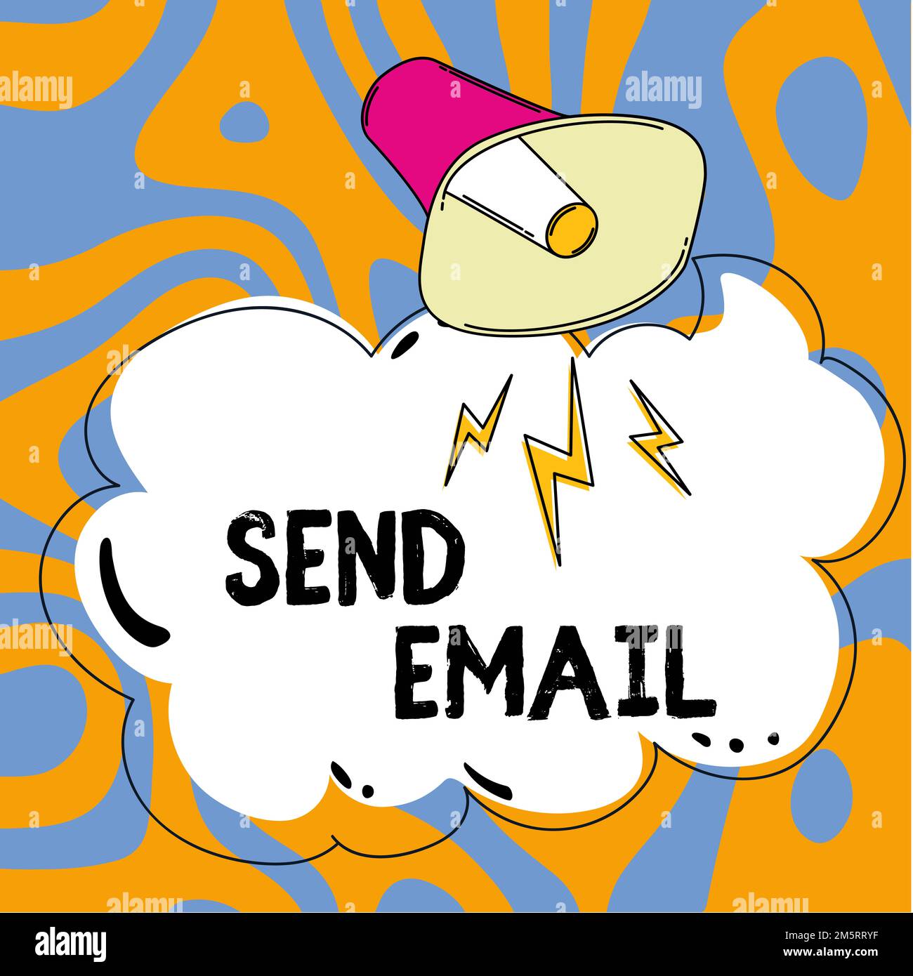 Sign displaying Send Email. Word Written on the system for using computers to send messages over ...