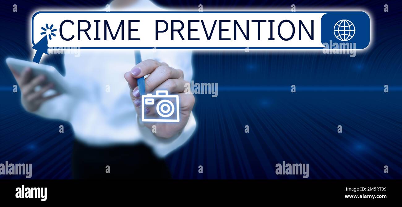 Text showing inspiration Crime Prevention. Business idea Federal ...
