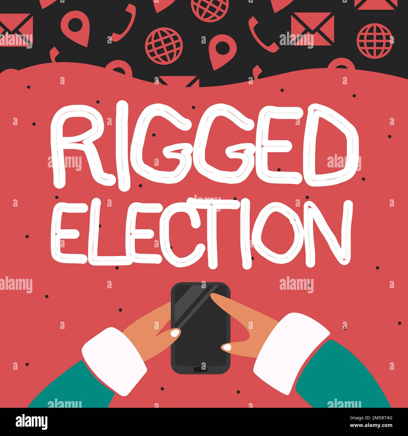 Writing displaying text Rigged Election. Internet Concept Manage ...