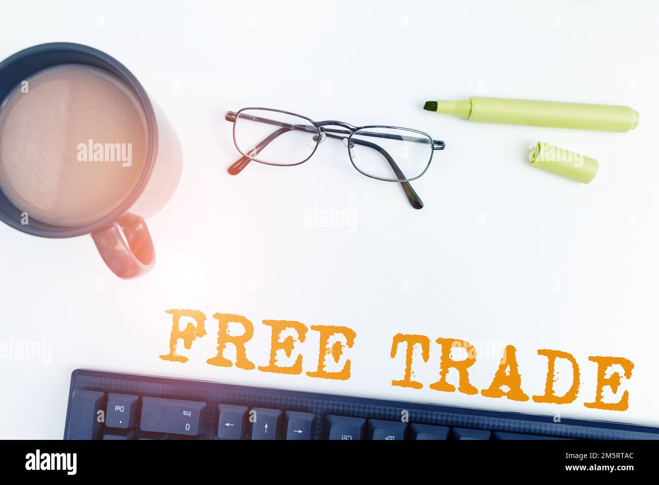 Writing displaying text Free Trade. Word Written on The ability to buy ...