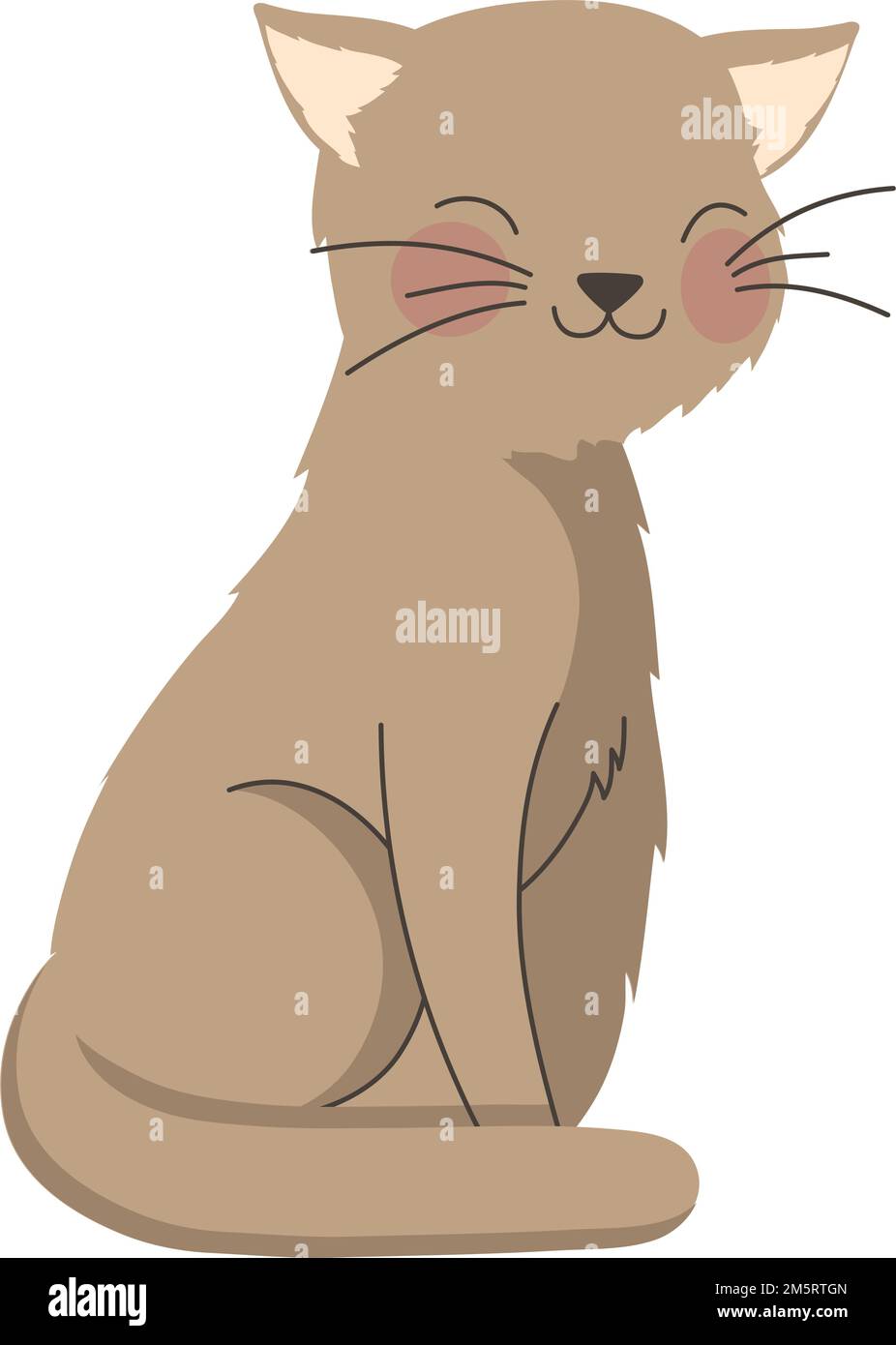 cute little cat beige character Stock Vector Image & Art - Alamy