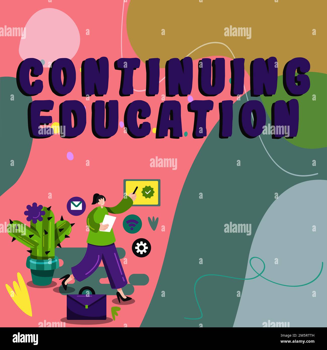 Text caption presenting Continuing Education. Conceptual photo ...