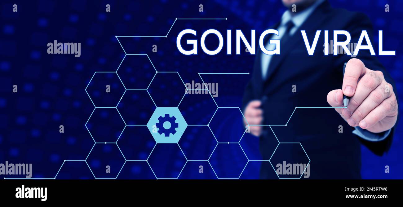 Conceptual display Going Viral. Internet Concept image video or link ...