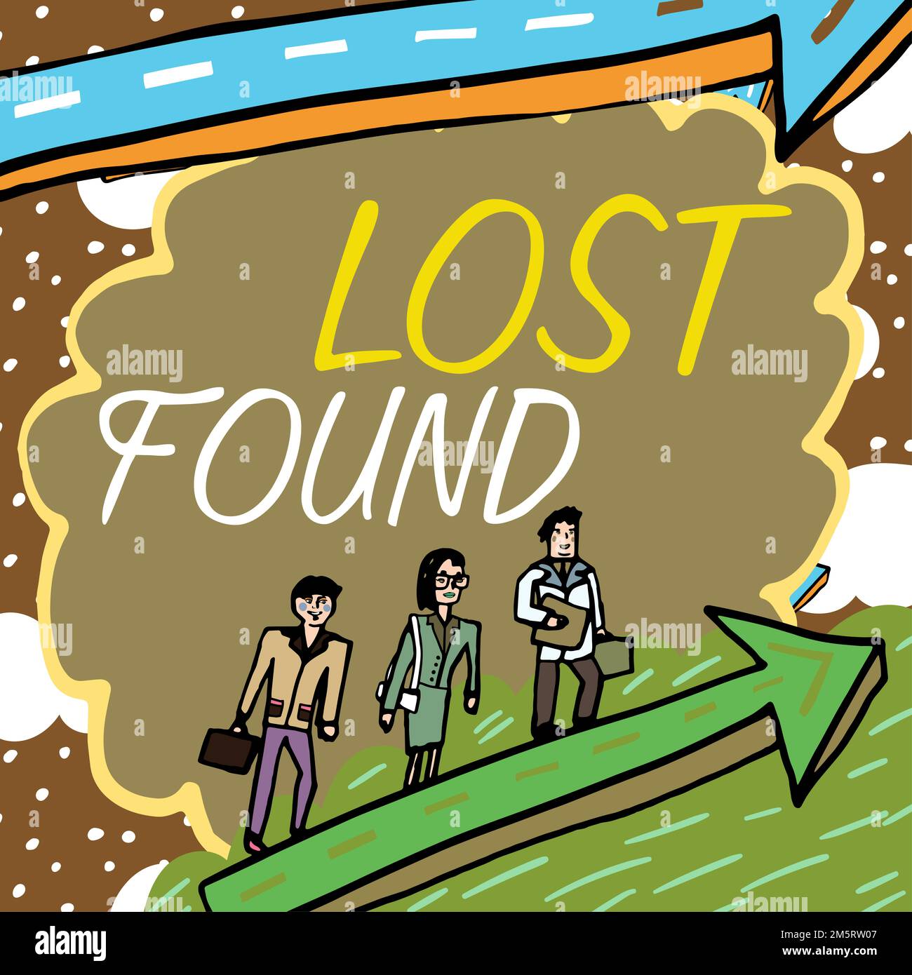 Text sign showing Lost Found. Conceptual photo Things that are left ...