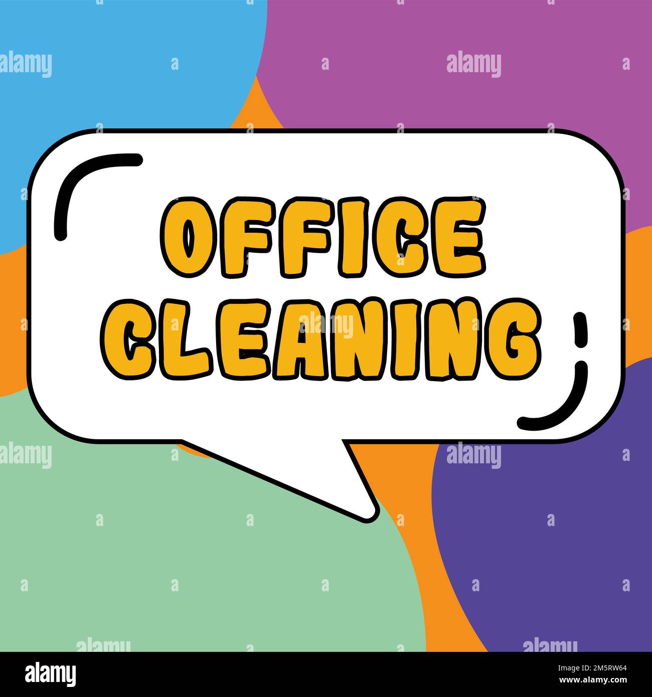 Text caption presenting Office Cleaning. Word Written on the action or ...