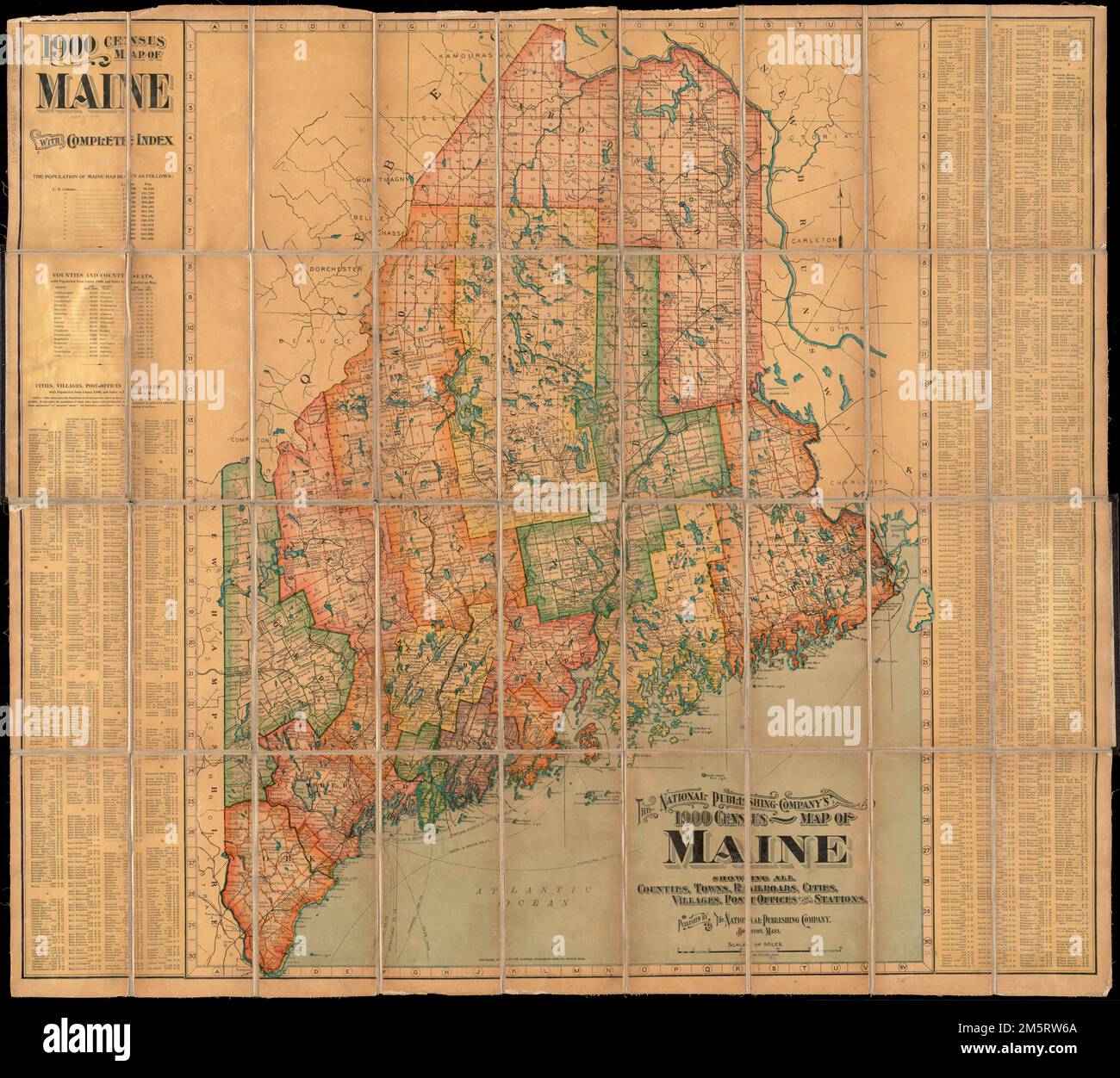 The National Publishing Company's 1900 census map of Maine : showing ...