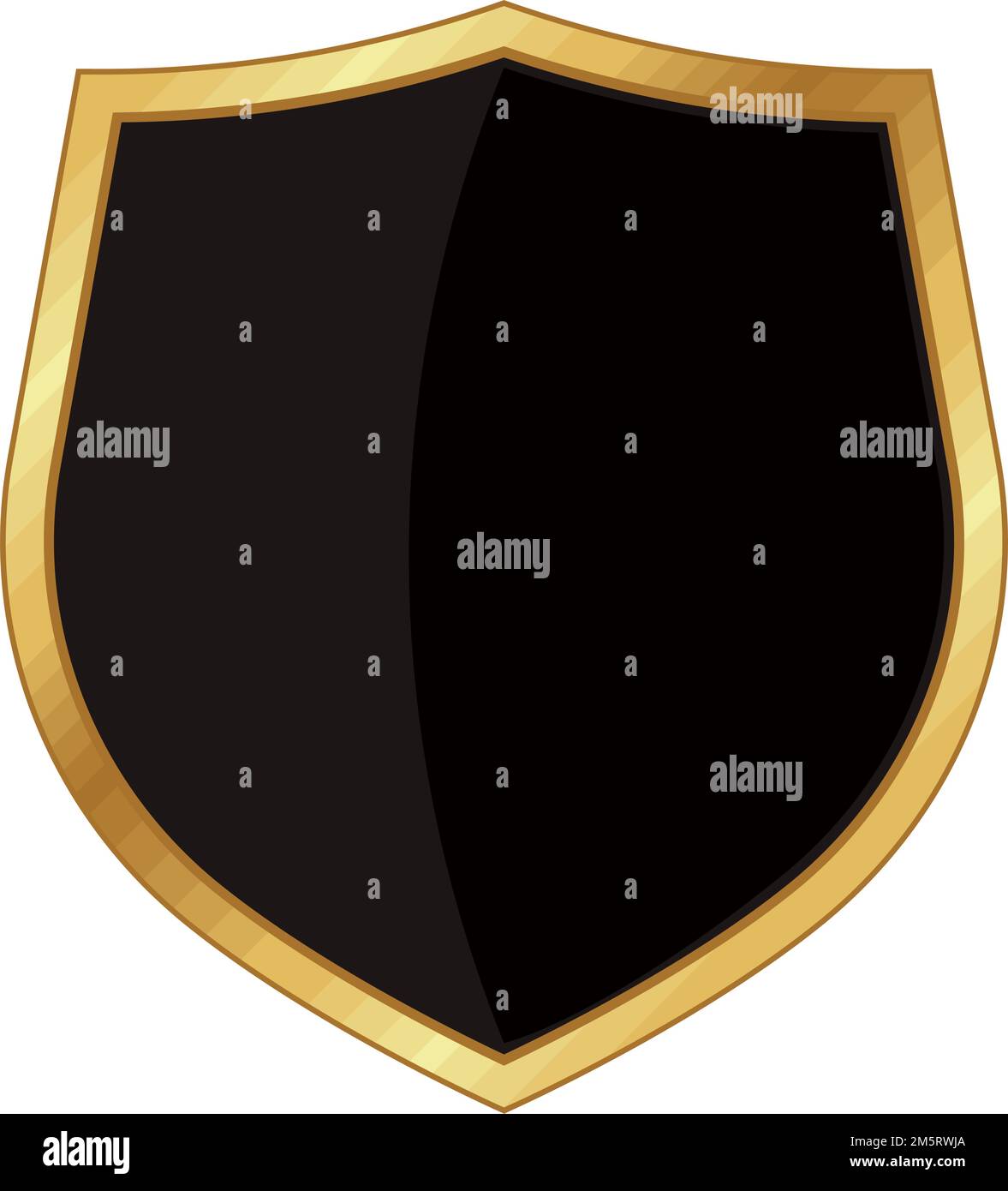 shield with golden border icon Stock Vector Image & Art - Alamy