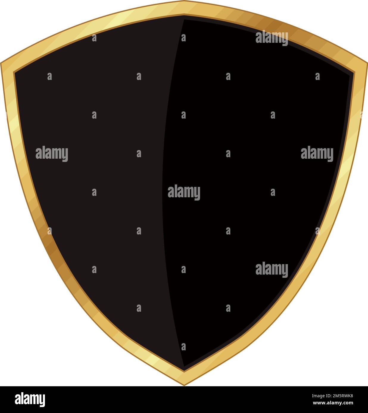 classic golden shield with golden border Stock Vector Image & Art - Alamy