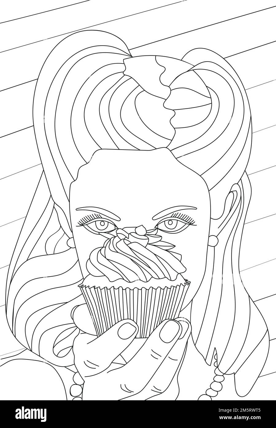 Coloring girl Cut Out Stock Images & Pictures - Alamy