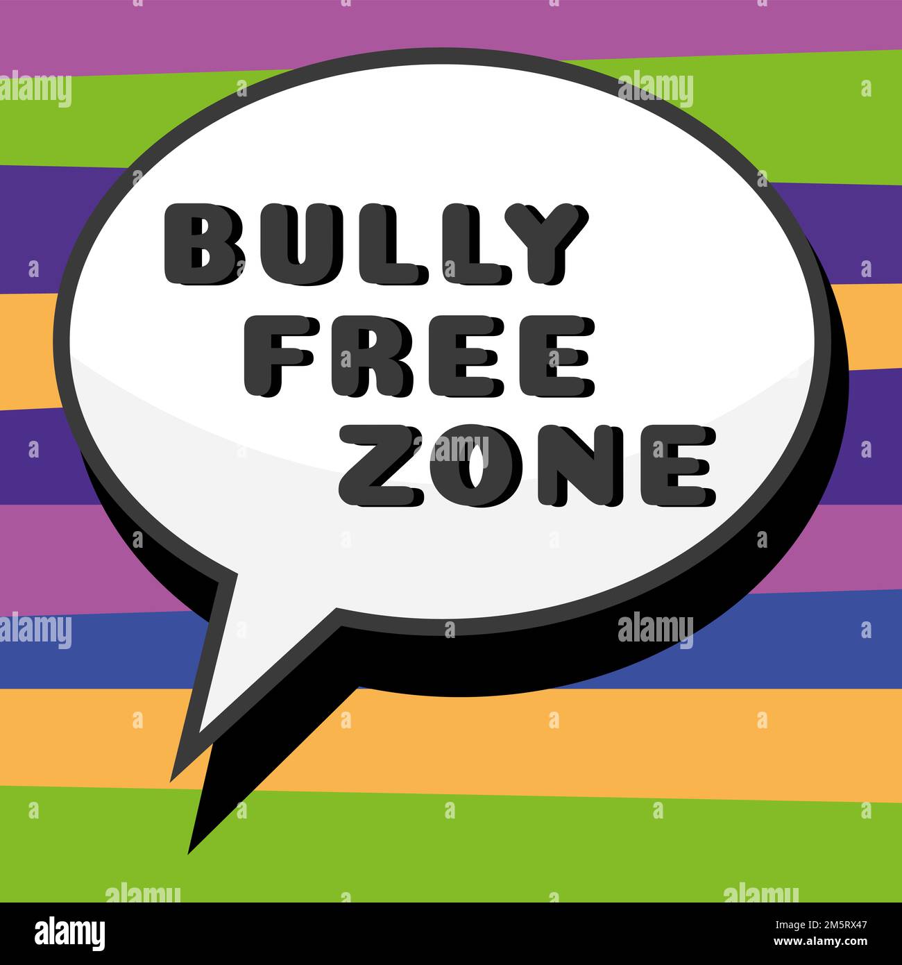 Text sign showing Bully Free Zone. Business showcase Be respectful to ...