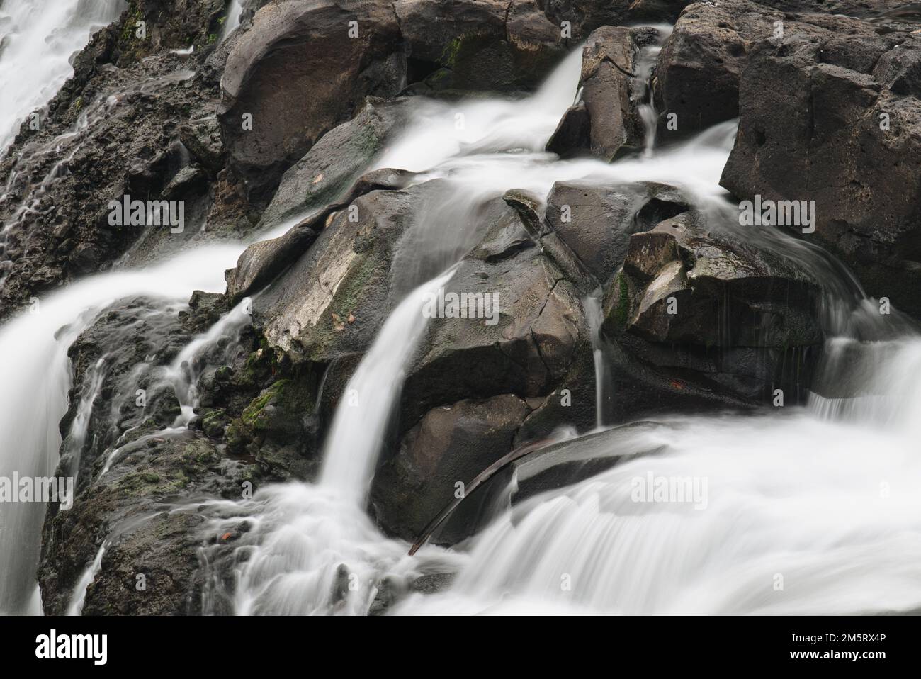 A scenic shot of a waterfall in a forest, cool for background Stock ...