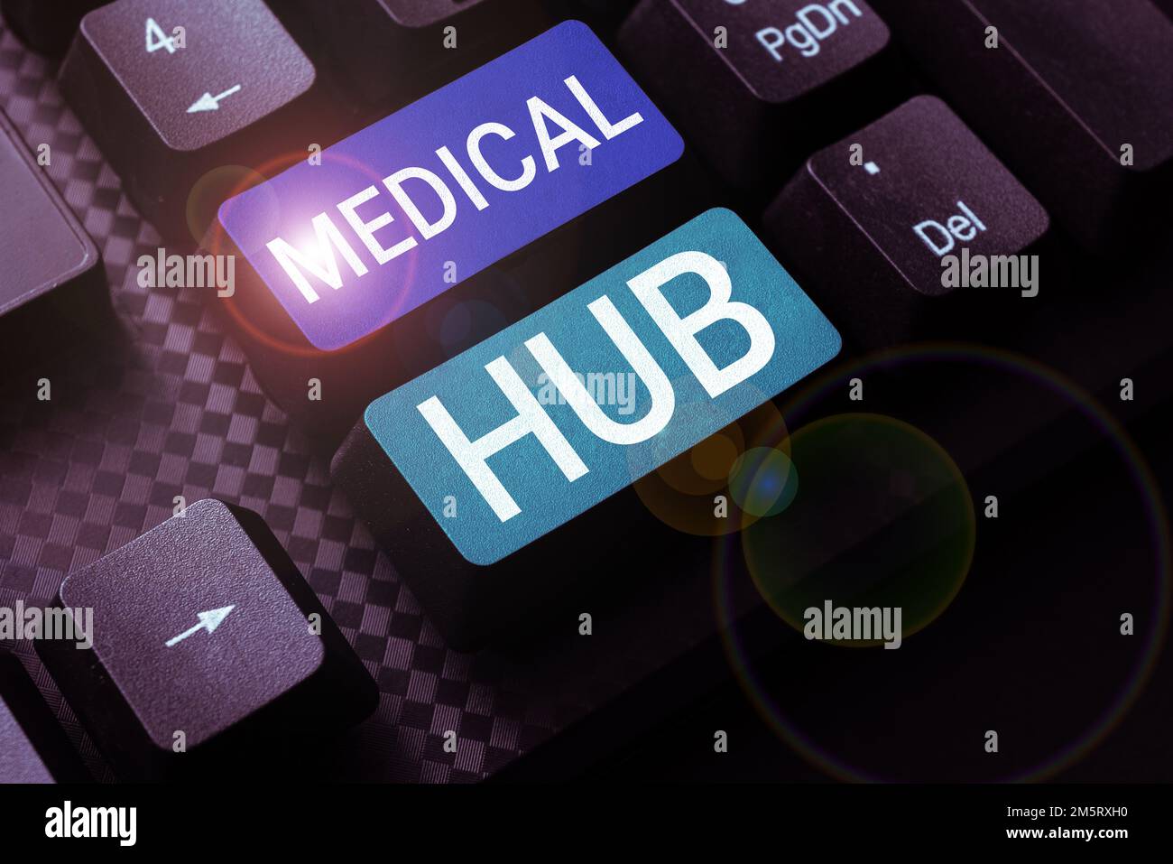 Handwriting text Medical Hub. Business idea Common connection point for ...