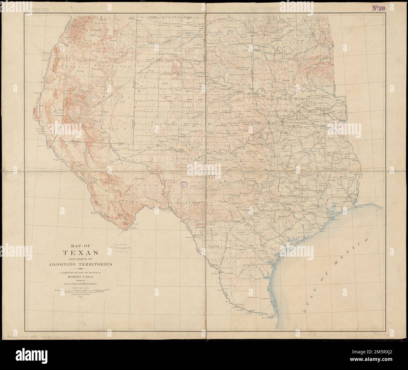 Map of Texas and parts of adjoining territories. Relief shown by ...