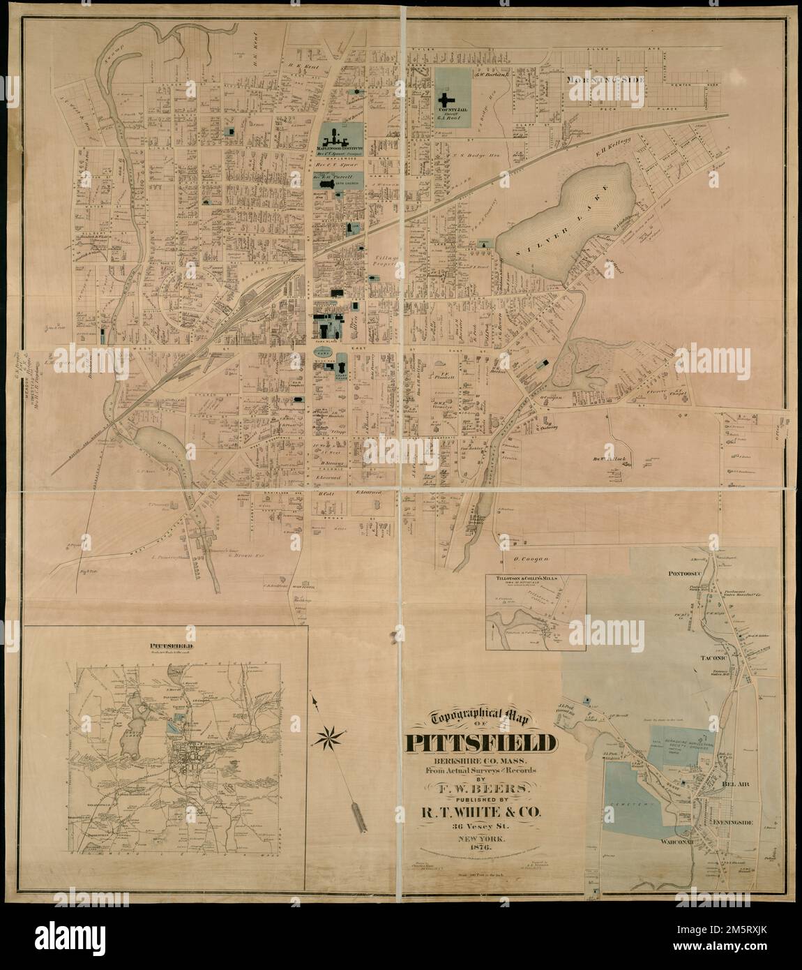 Map of pittsfield hi-res stock photography and images - Alamy