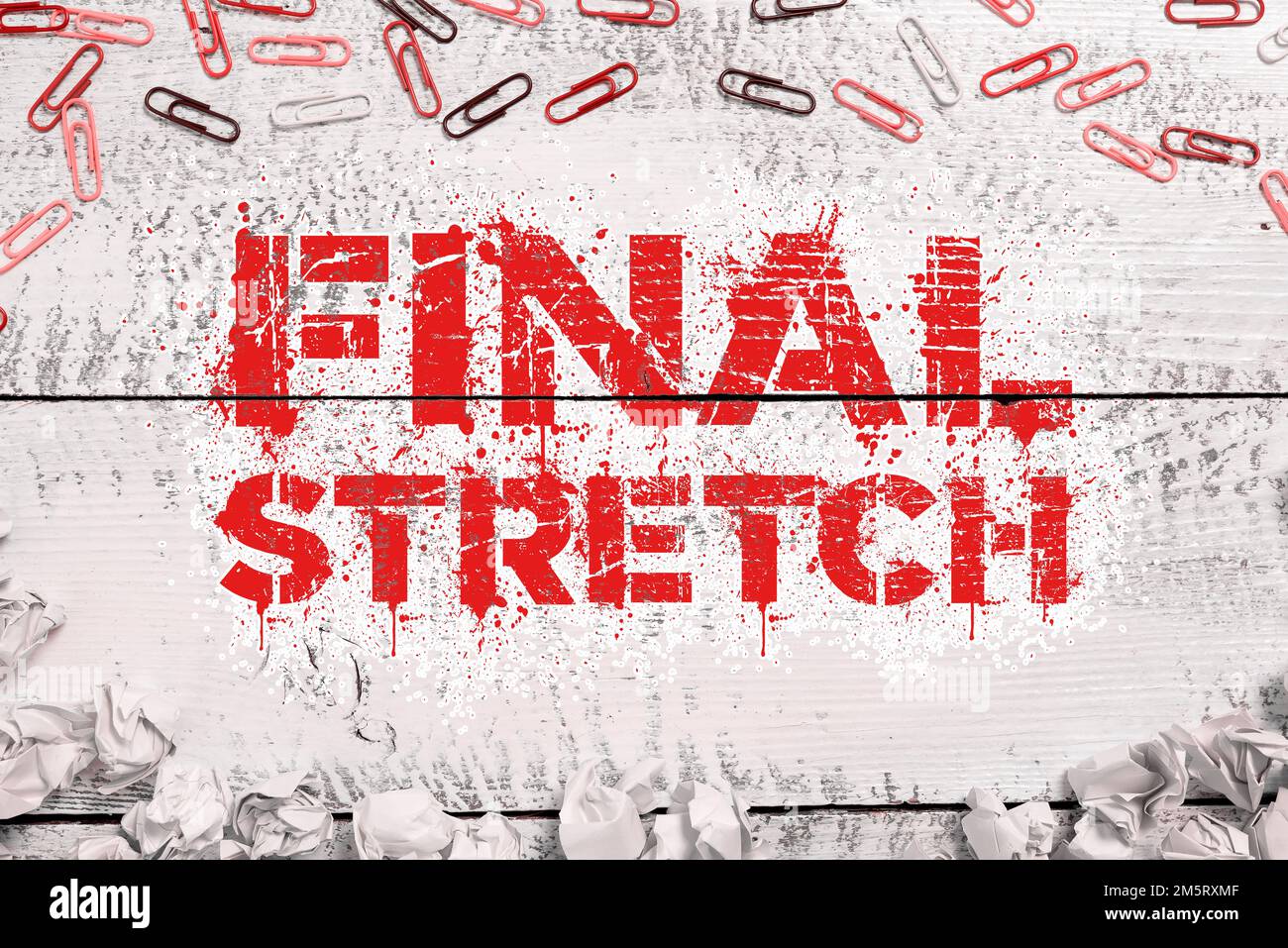 Hand writing sign Final Stretch. Business concept Last Leg Concluding ...