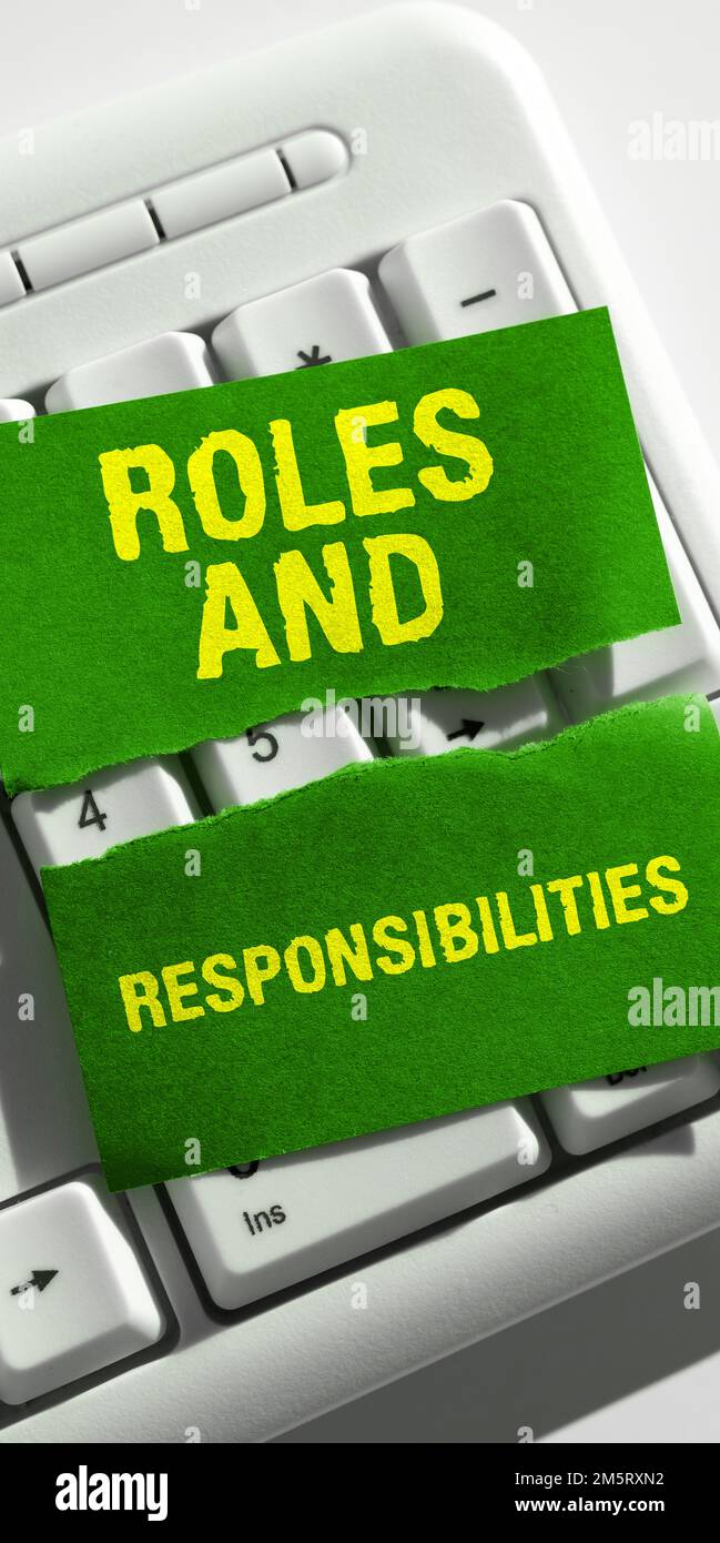 Conceptual display Roles And Responsibilities, Concept meaning Business ...