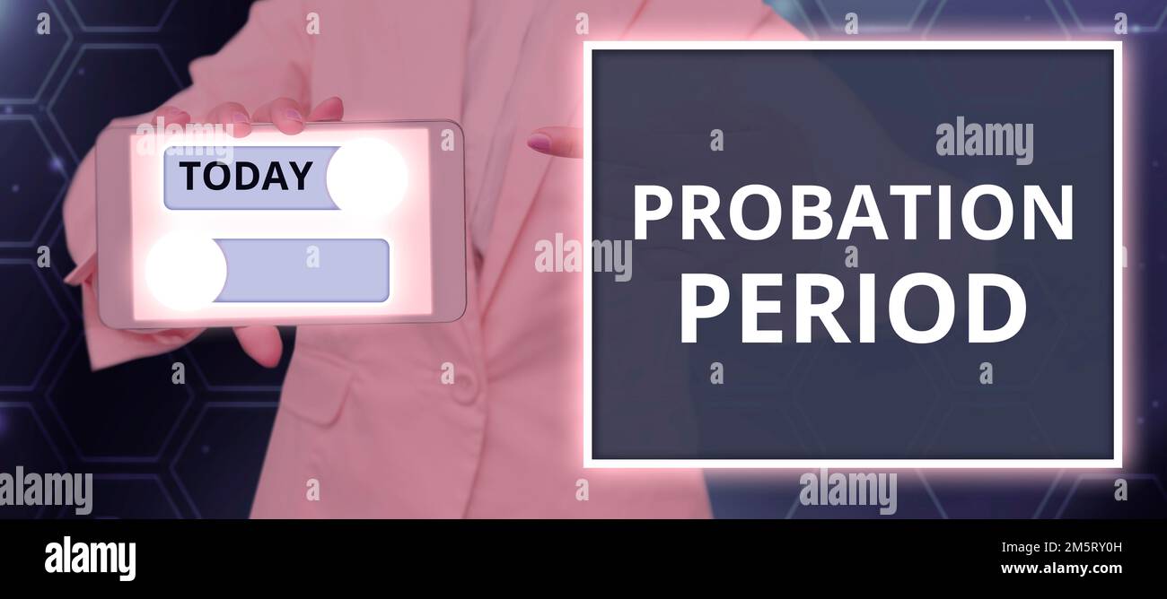 Conceptual display Probation Period. Business showcase focused and ...