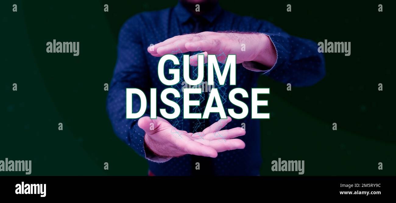 Conceptual display Gum Disease. Conceptual photo Inflammation of the ...