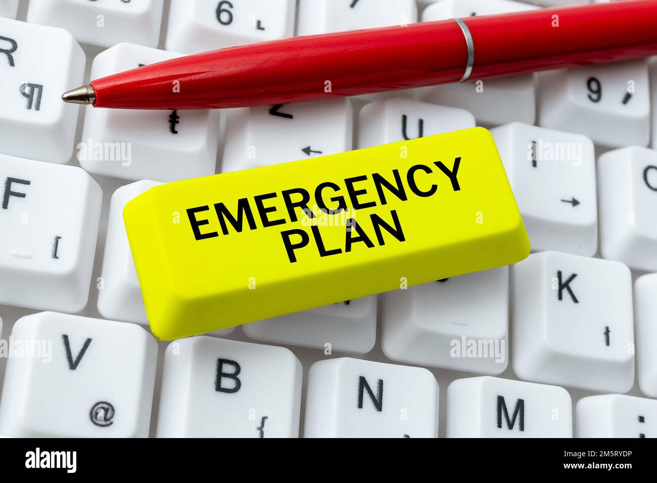 Sign displaying Emergency Plan, Internet Concept Procedures for ...