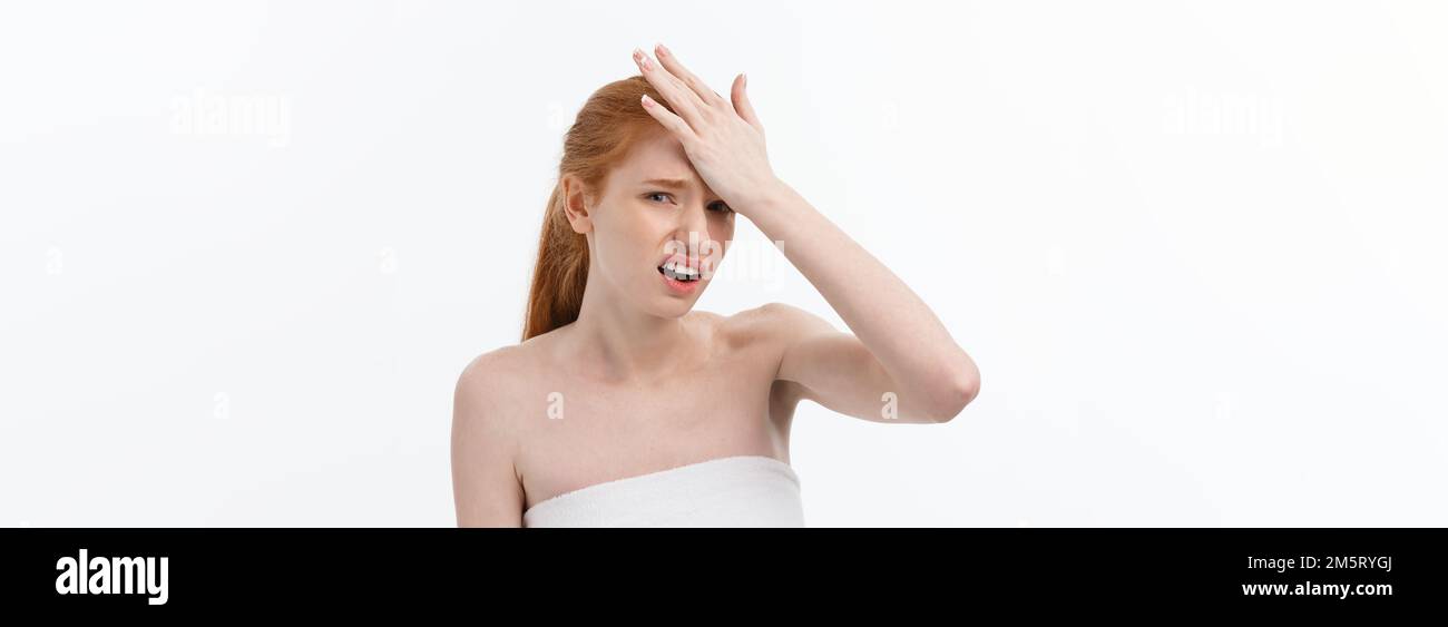 Portrait sad serious young woman with disappointed facial expression ...