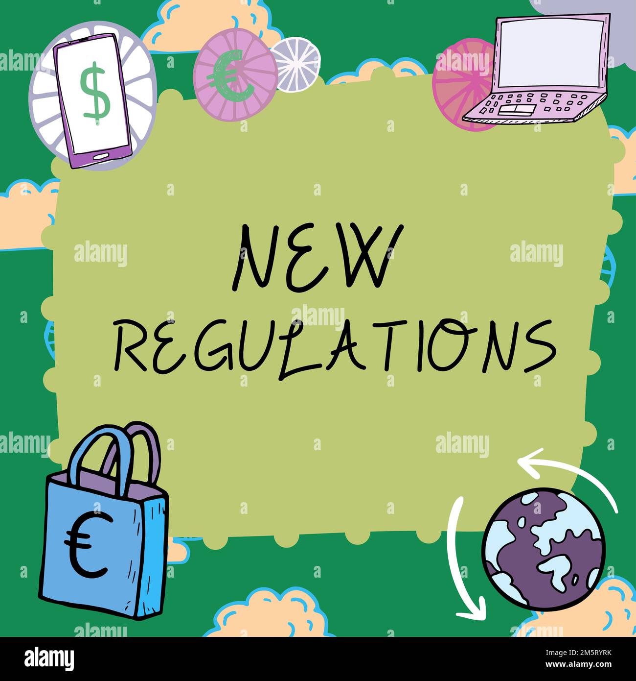 Writing displaying text New Regulations. Conceptual photo Regulation ...