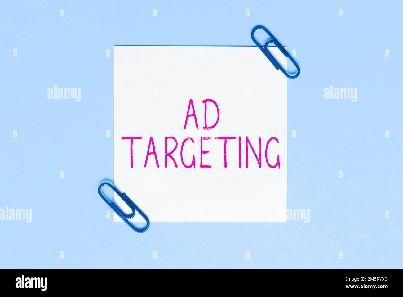 Text showing inspiration Ad Targeting. Business overview target the ...