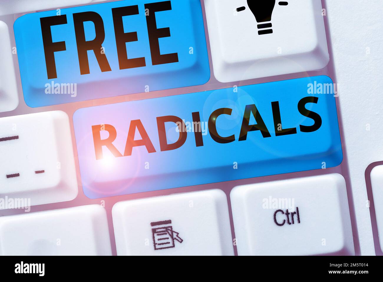 Hand writing sign Free Radicals. Business overview produced in body by ...