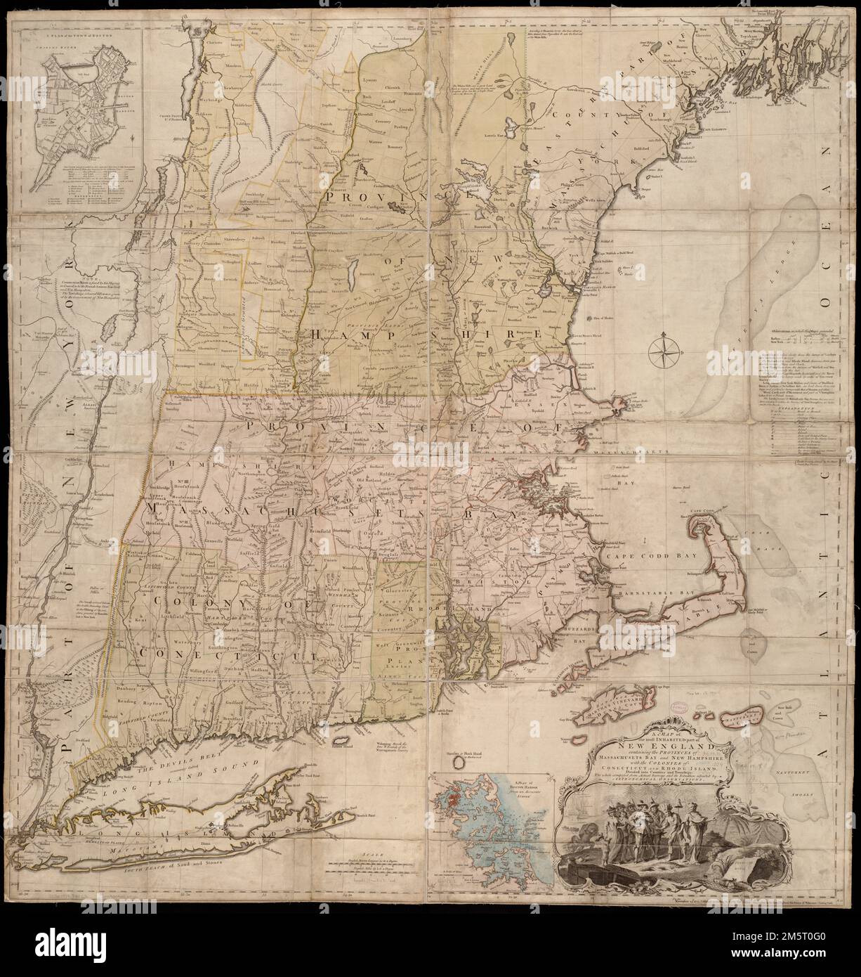 A map of the most inhabited part of New England : containing the ...