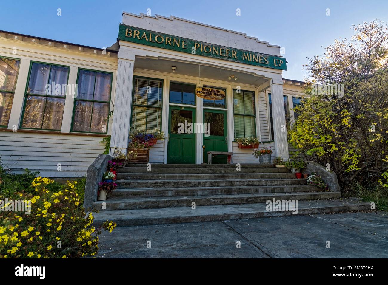 The old mining office was converted to the Pioneer Motel in Bralorne ...