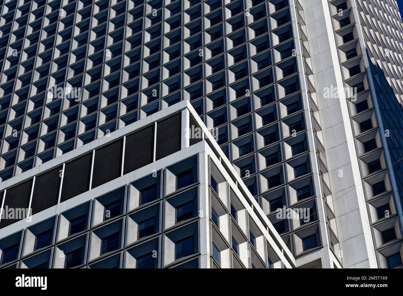 One New York Plaza windows are deeply recessed in an aluminum skin ...